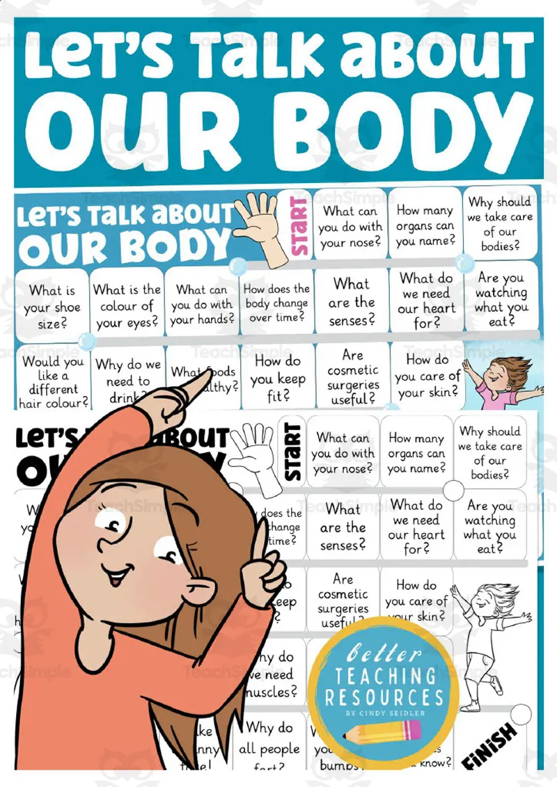 Let's Talk About Our Body Board Game by Teach Simple