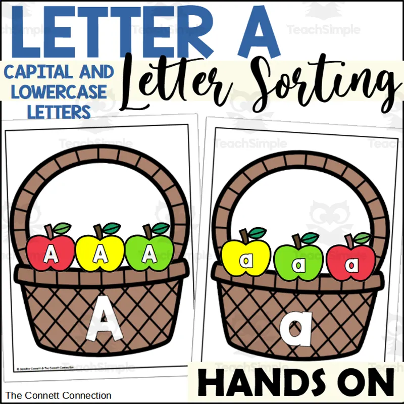 Letter A Capital and Lowercase Letter Sorting by Teach Simple Letter A Capital and Lowercase Letter Sorting by Teach Simple