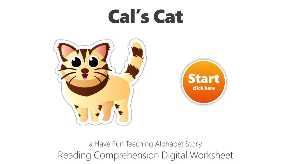 Letter C Cal's Cat Reading Comprehension Digital Worksheet by Teach Simple Letter C Cal's Cat Reading Comprehension Digital Worksheet by Teach Simple