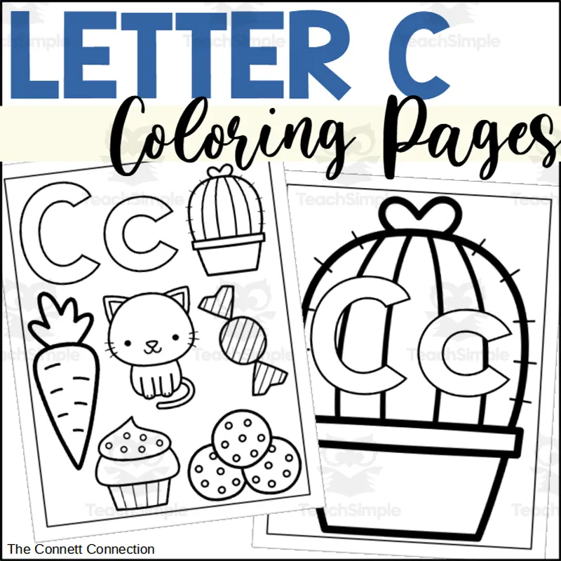 Letter C Coloring Pages by Teach Simple