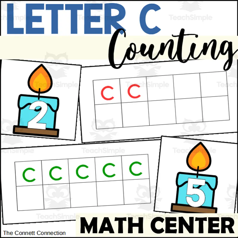 Letter C Counting to 10 Centers by Teach Simple
