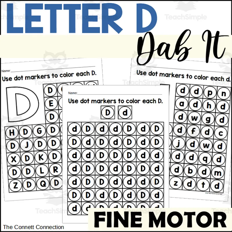 Letter D Dab It Worksheets by Teach Simple