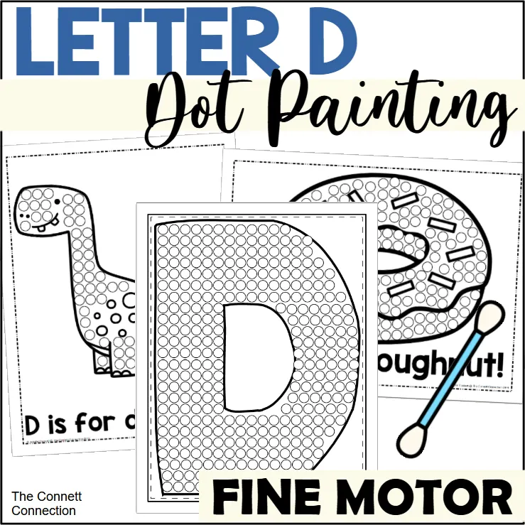 Letter D Dot Painting by Teach Simple