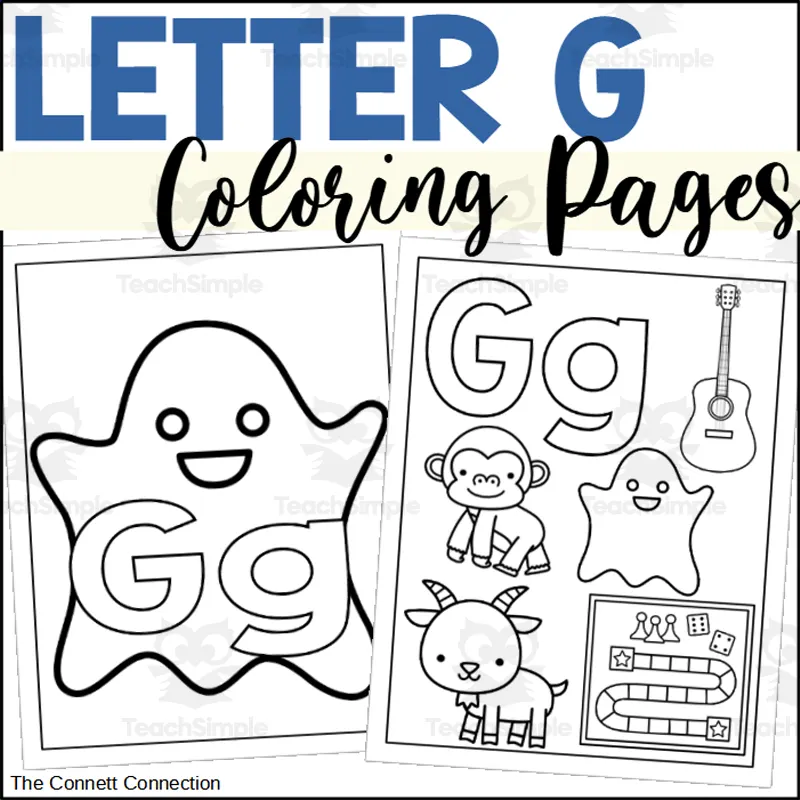 Letter G Coloring Pages by Teach Simple