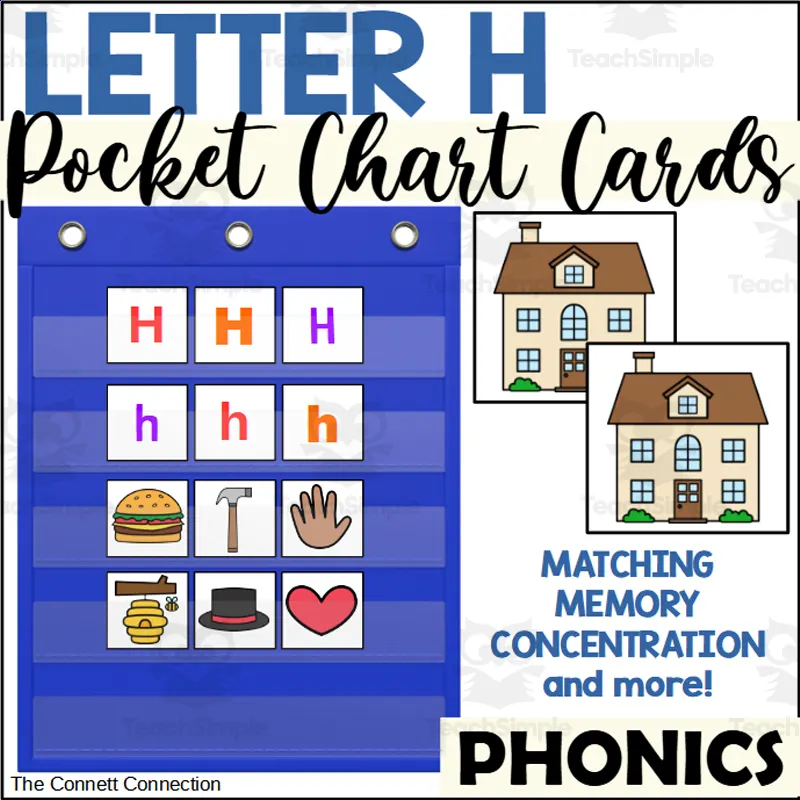 Letter H Pocket Chart Cards by Teach Simple