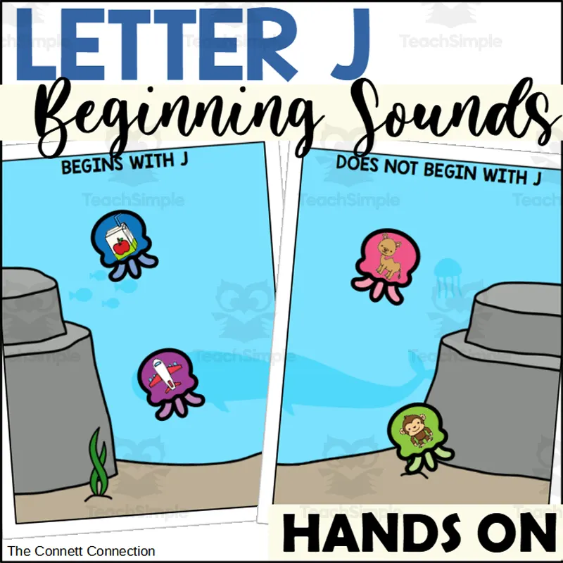 Letter J Beginning Sound Sort by Teach Simple