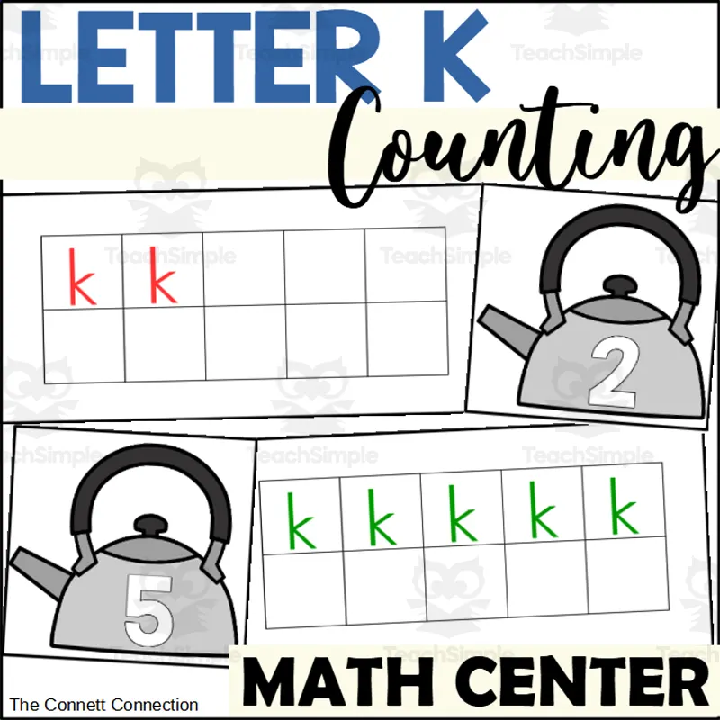 Letter K Counting to 10 Center by Teach Simple