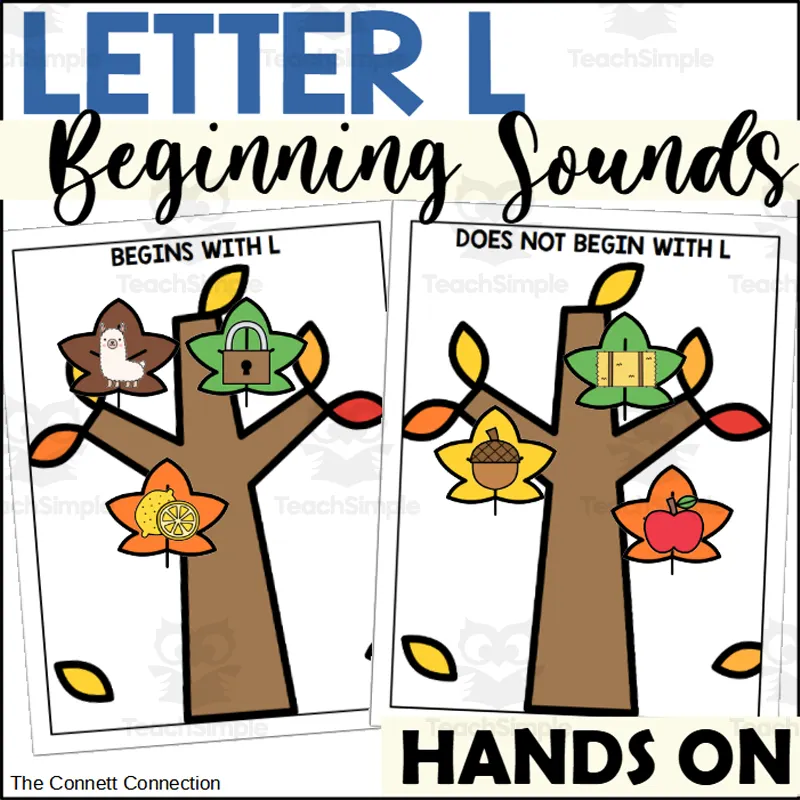 Letter L Beginning Sound Sort by Teach Simple