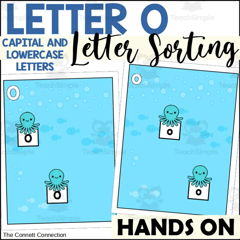 Letter O Capital and Lowercase Letter Sort by Teach Simple