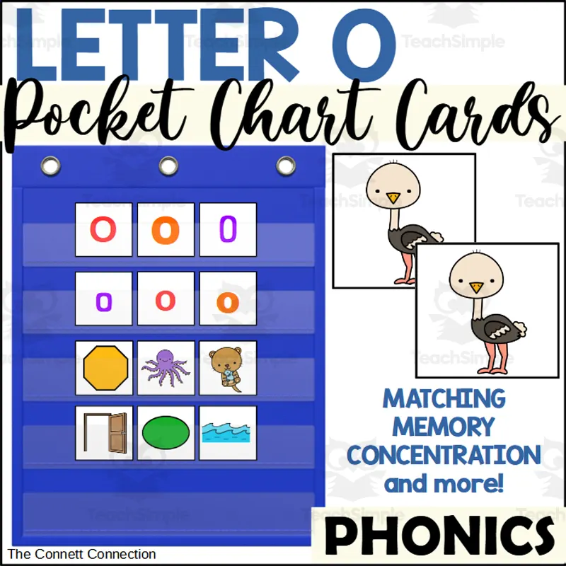 Letter O Pocket Chart Cards by Teach Simple