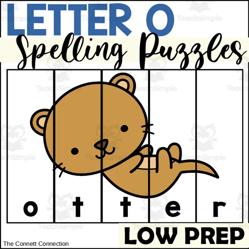 Letter O Spelling Puzzles by Teach Simple