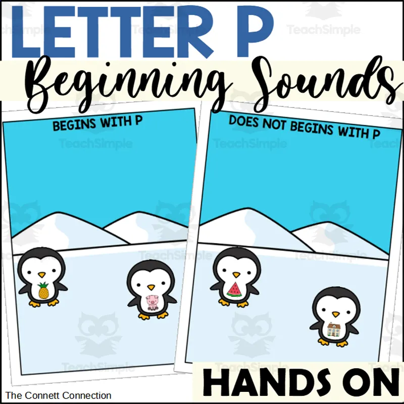 Letter P Beginning Sound Sort by Teach Simple