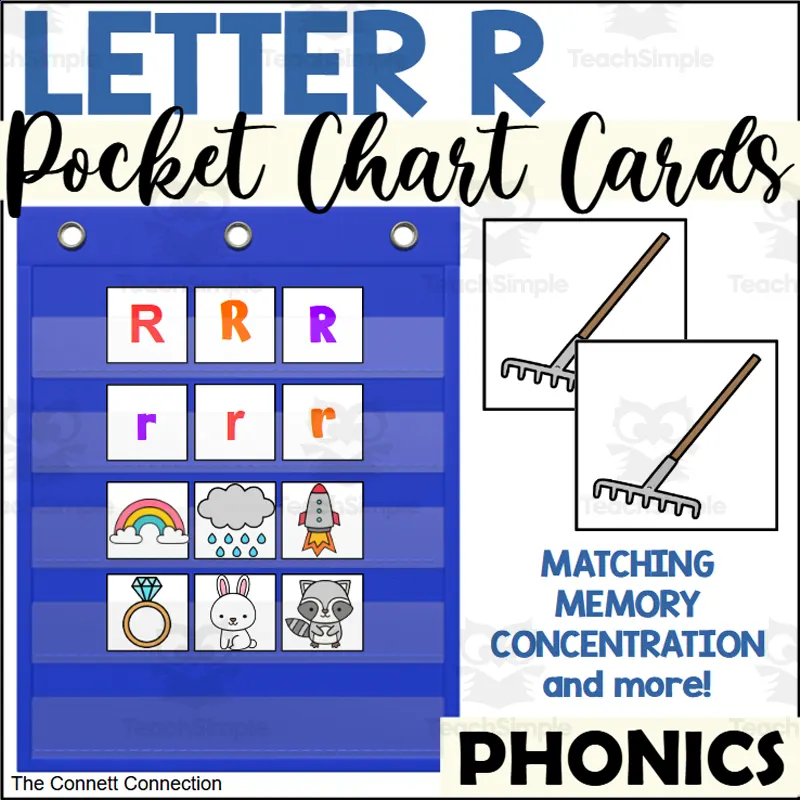 Letter R Pocket Chart Cards by Teach Simple