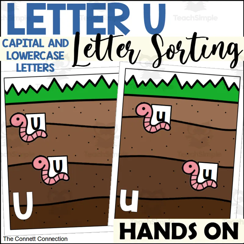 Letter U Letter Sorting by Teach Simple