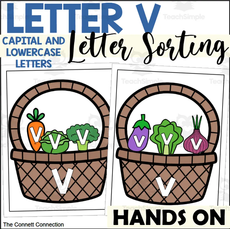 Letter V Letter Sorting by Teach Simple