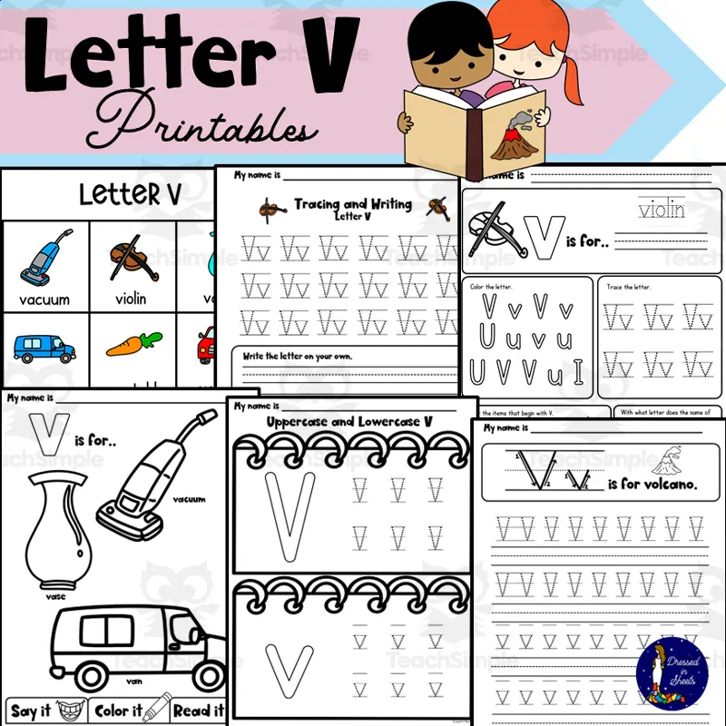 Letter V Printables by Teach Simple