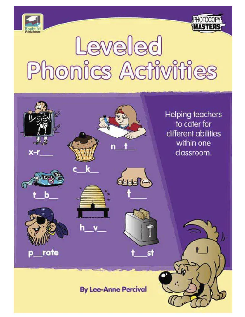Leveled Phonics Activities Workbook by Teach Simple