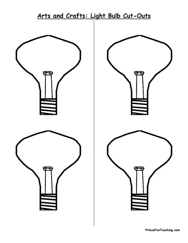 Light Bulb Cut Outs by Teach Simple