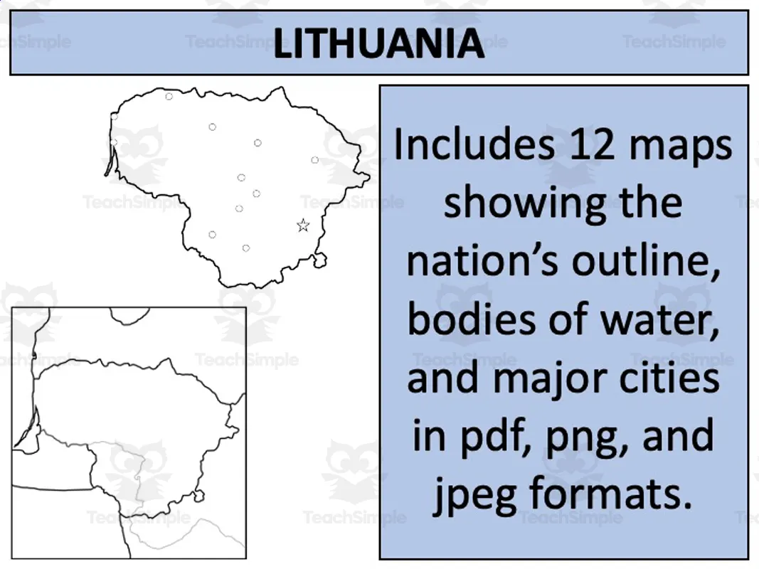 Lithuania Map Resources by Teach Simple
