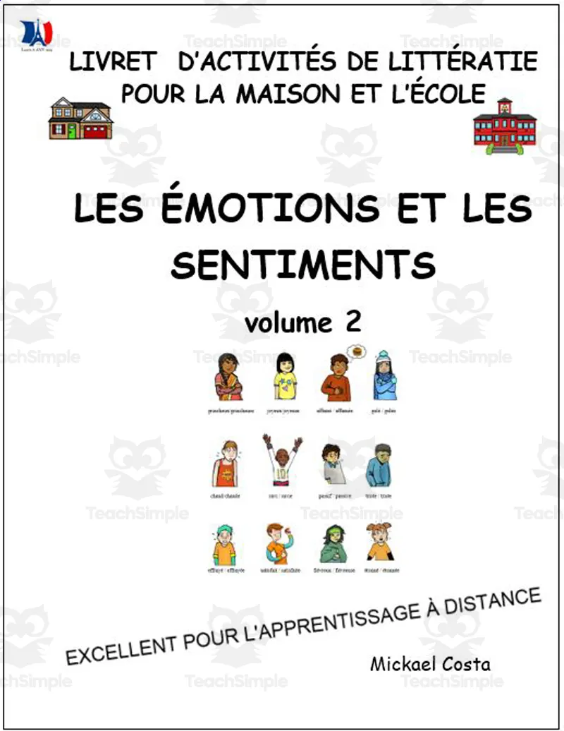 Livret d’activités de littératie et vocabulaire: émotions et sentiments ...