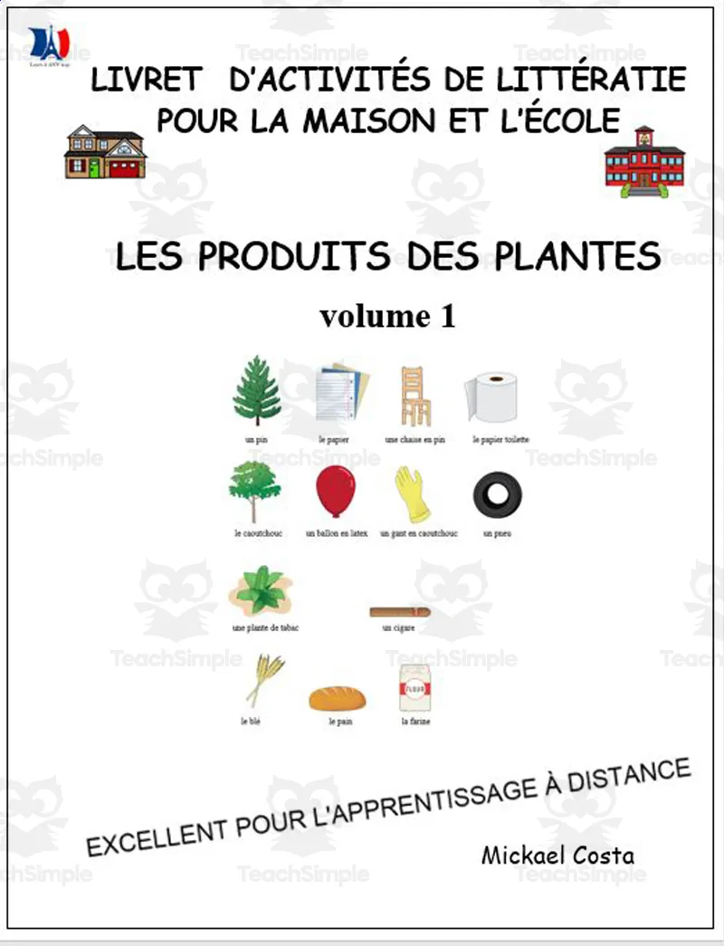 Livret d’activités de littératie et vocabulaire: Les produits des ...