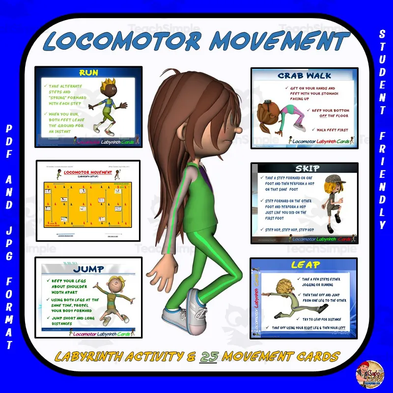 Locomotor Labyrinth Movement Cards by Teach Simple