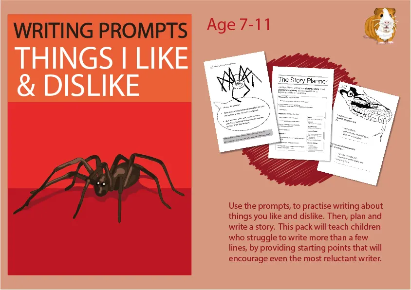 Lots Of Writing Prompts About Things I Like And Dislike: Pack 1 (7-11 ...