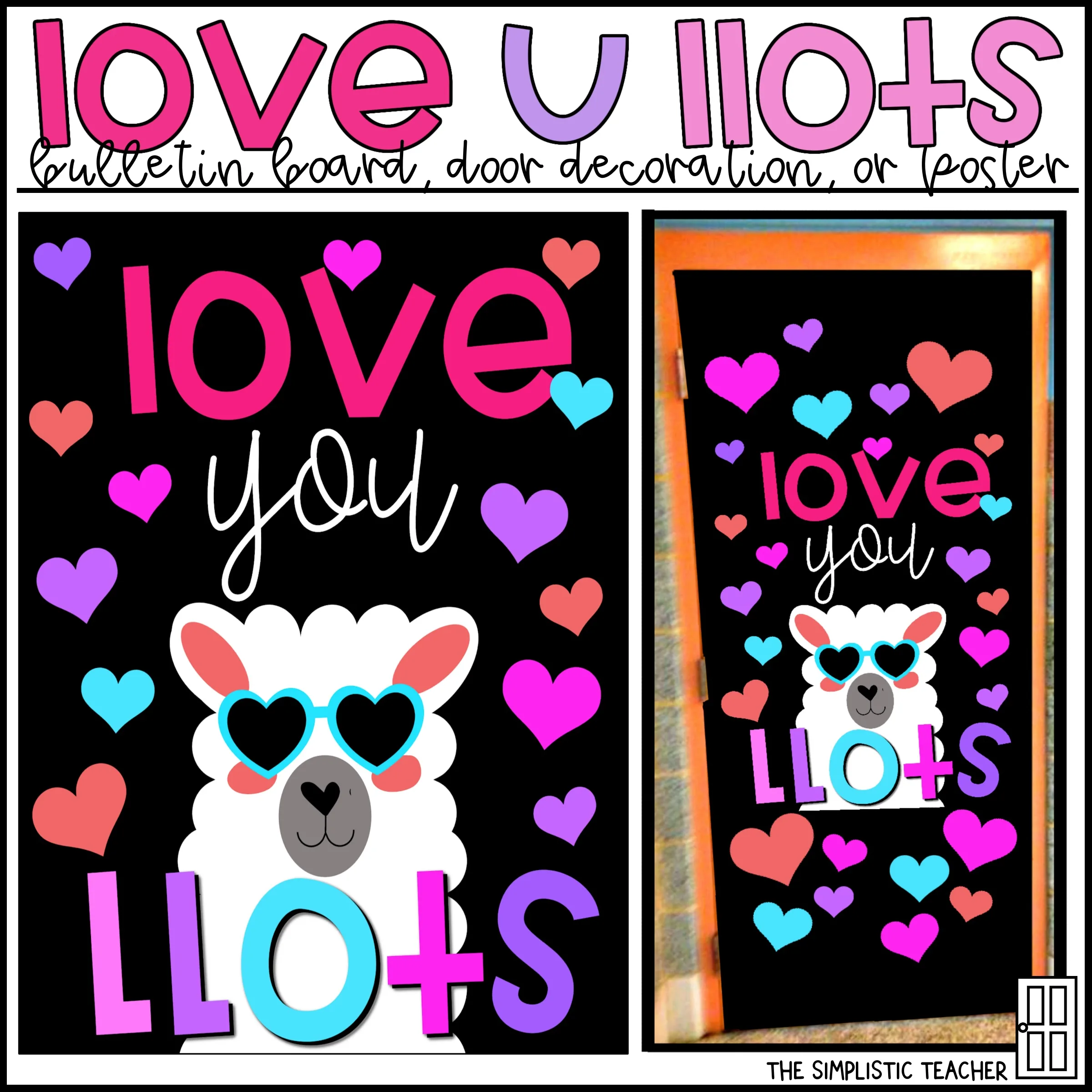 Love You LLots LLama Valentine's Day Bulletin Board Kit, Door ...