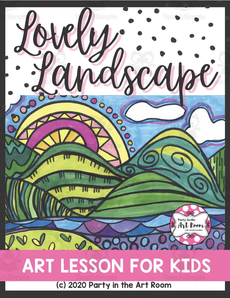 Lovely Landscape Art Lesson for Kids by Teach Simple