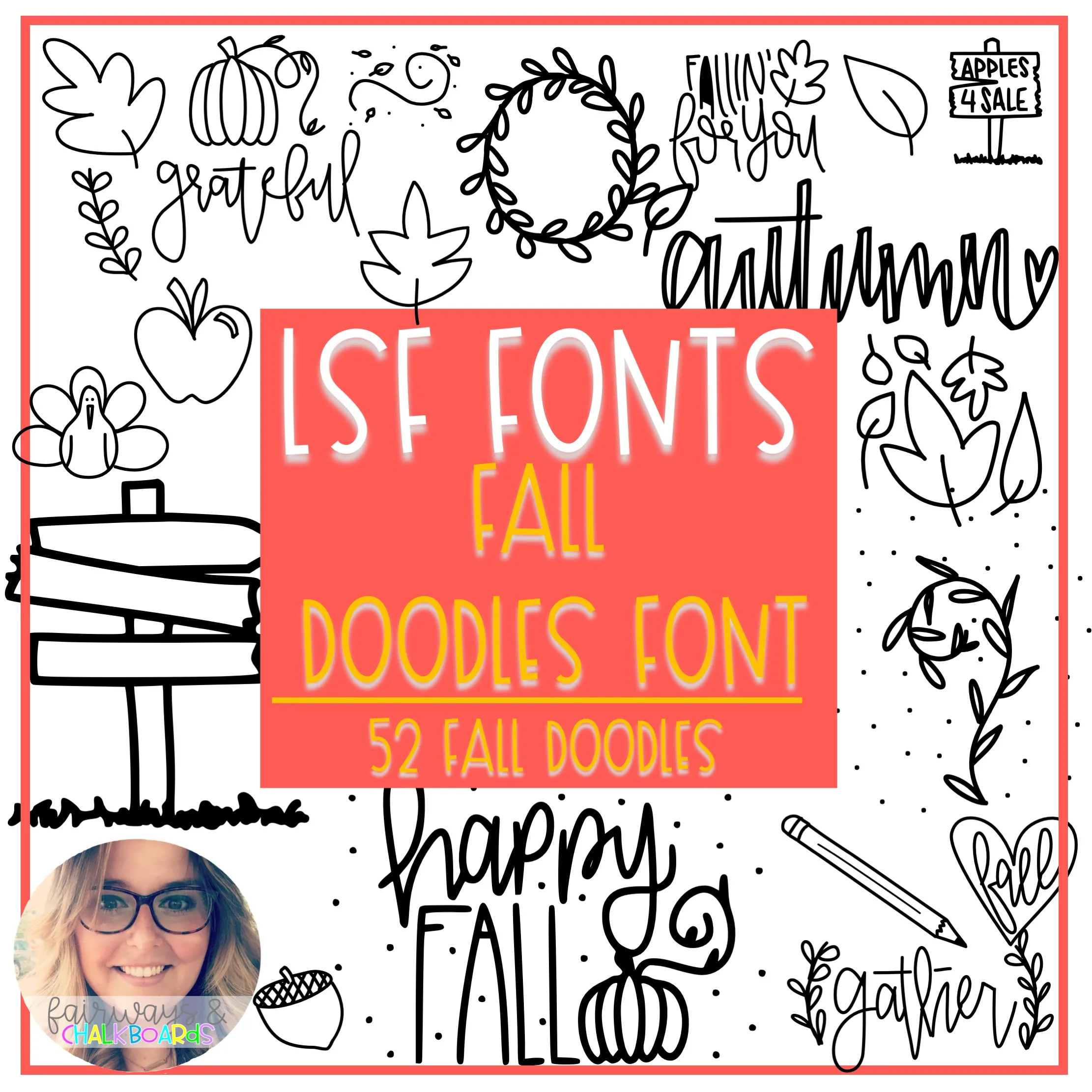 LSF Fall Doodle Font by Teach Simple