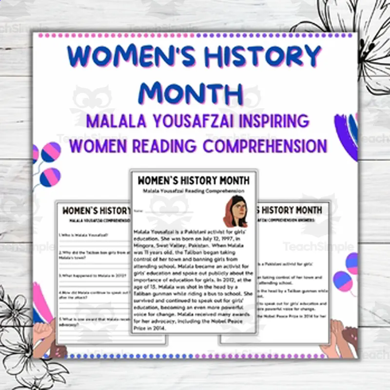 Malala Yousafzai: Inspiring Women's History Month Readings by Teach Simple