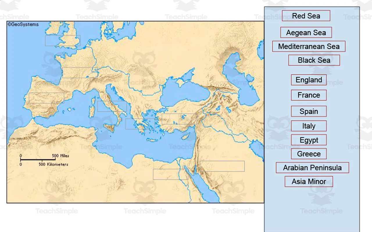 Map Labeling Practice Page by Teach Simple