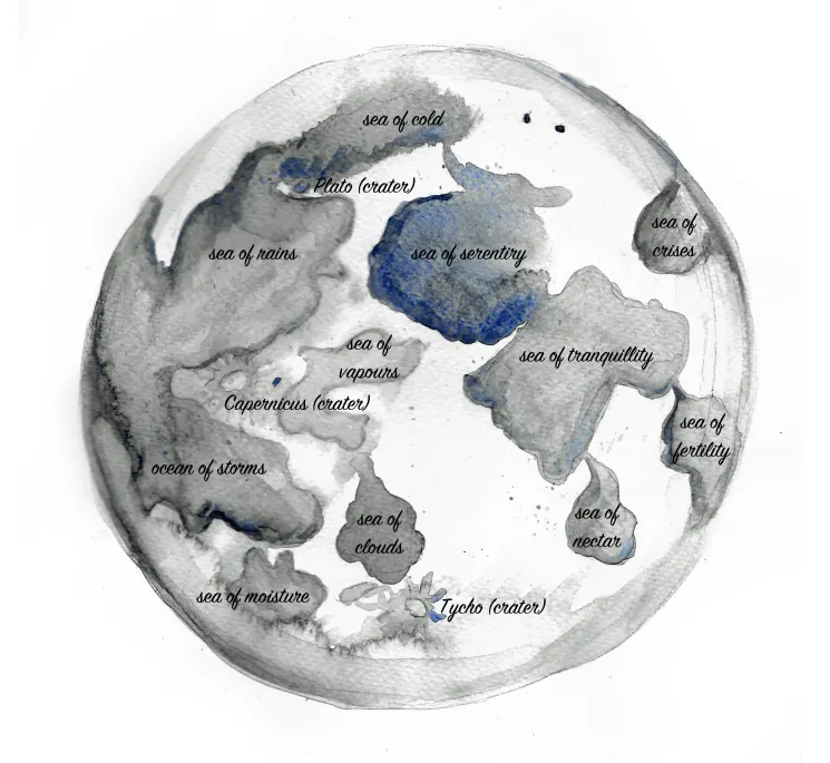 Map of the Moon Printable Poster by Teach Simple