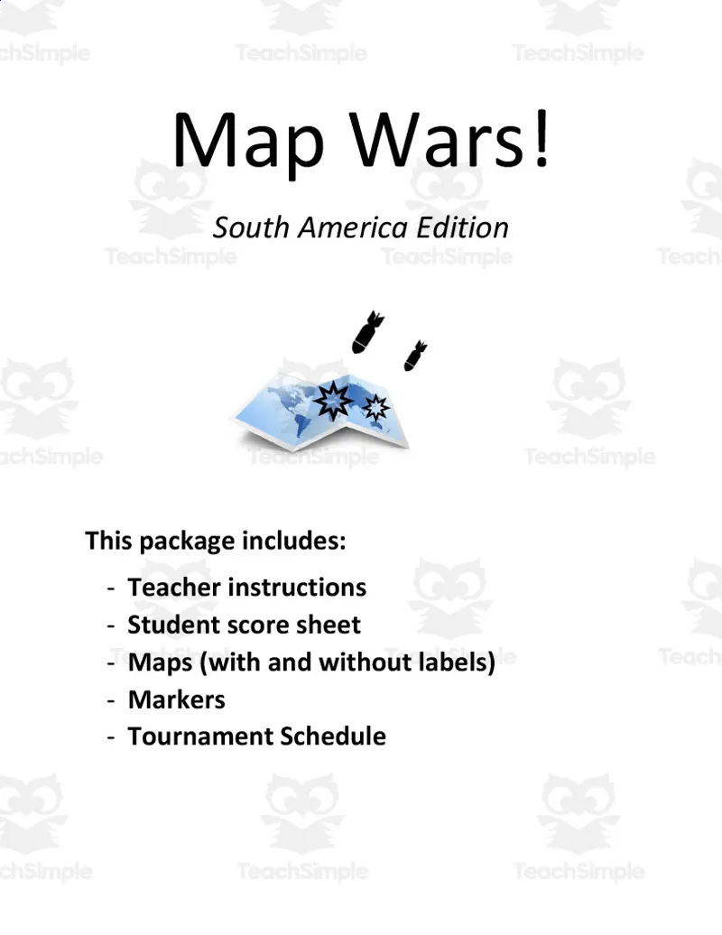 Map Wars: South America Edition | Interactive Geography Game by Teach ...