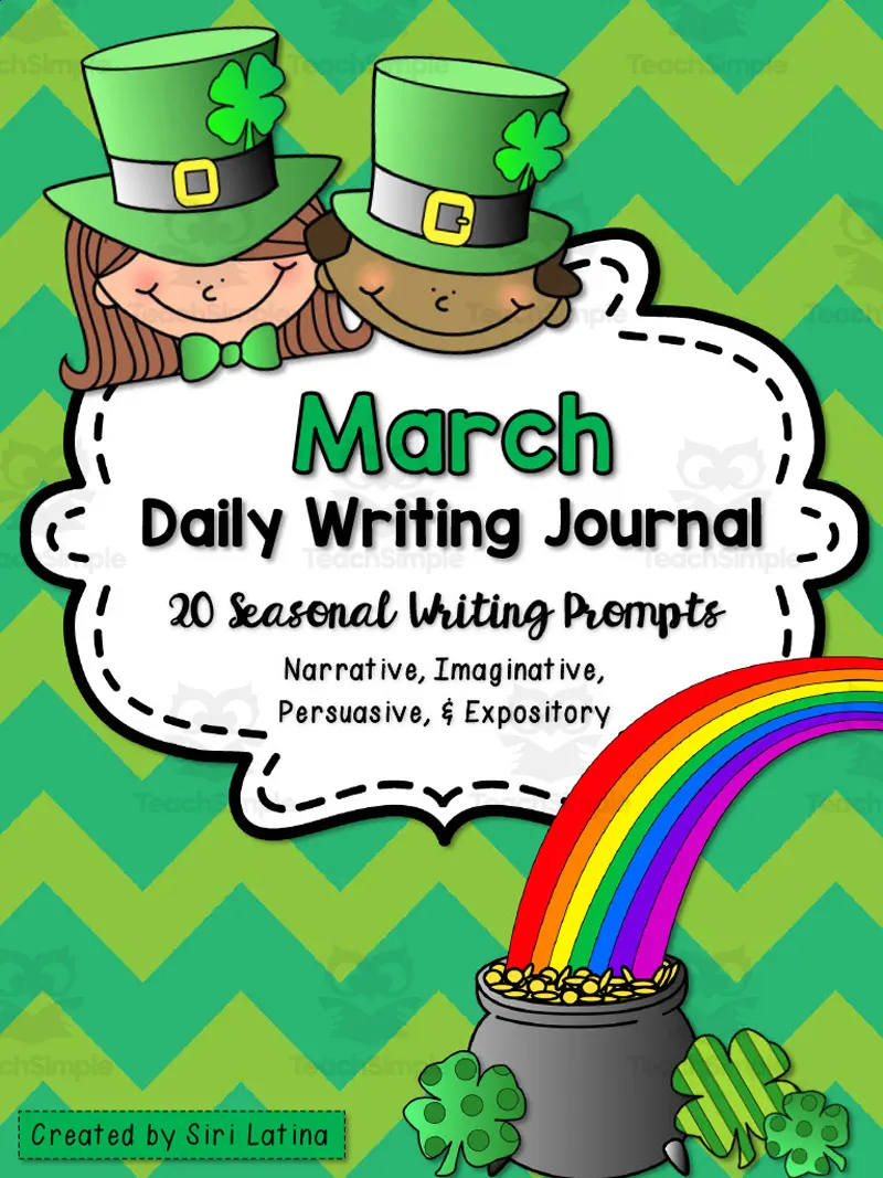 March Daily Writing Journal by Teach Simple