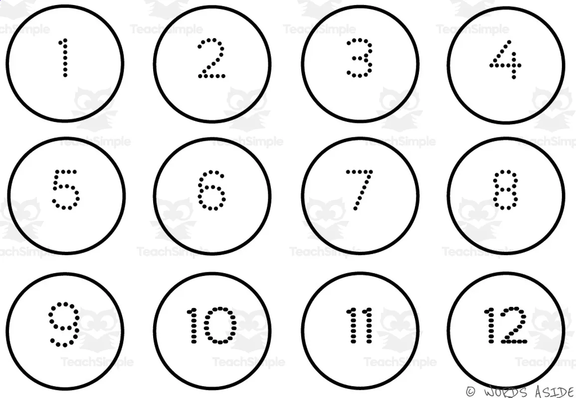 Math Mats: Counting by 1s - SET 9 by Teach Simple