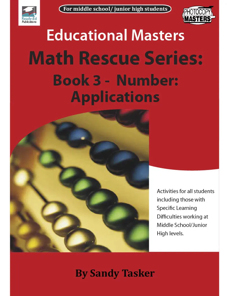 Math Rescue Series Book 3: Number - Applications by Teach Simple