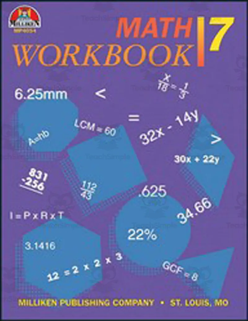 Math Workbook - Grade 7 by Teach Simple