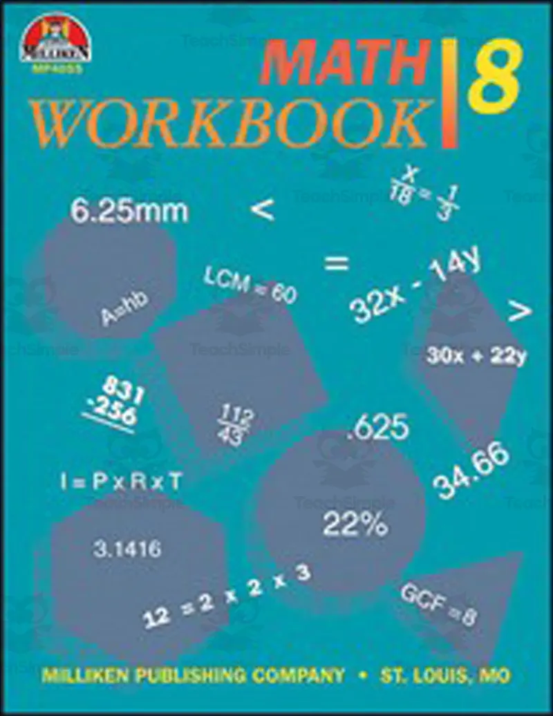 Math Workbook - Grade 8 by Teach Simple