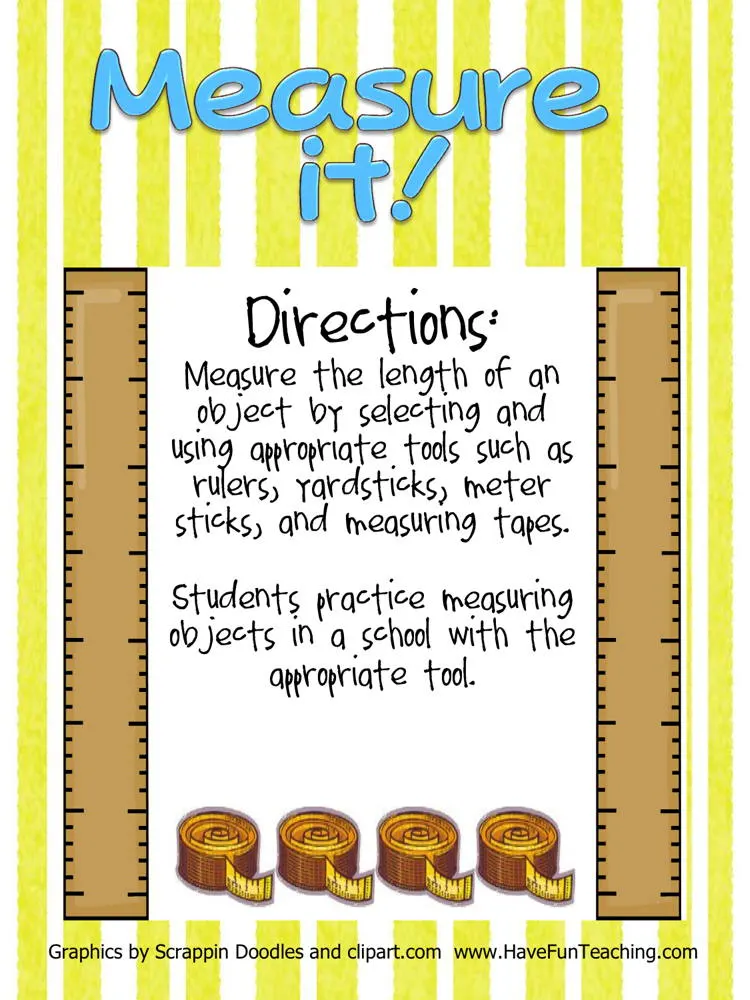 Measure it Measurement Tools Activity by Teach Simple