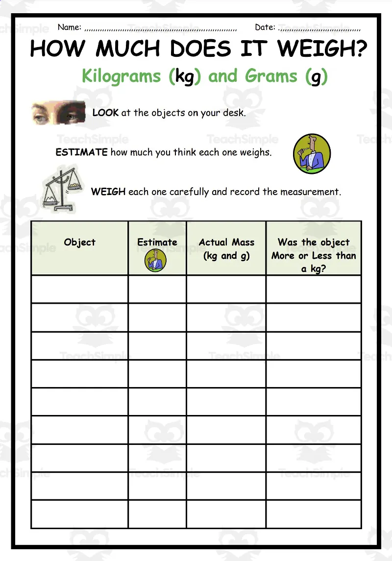 Measurements: Weight by Teach Simple