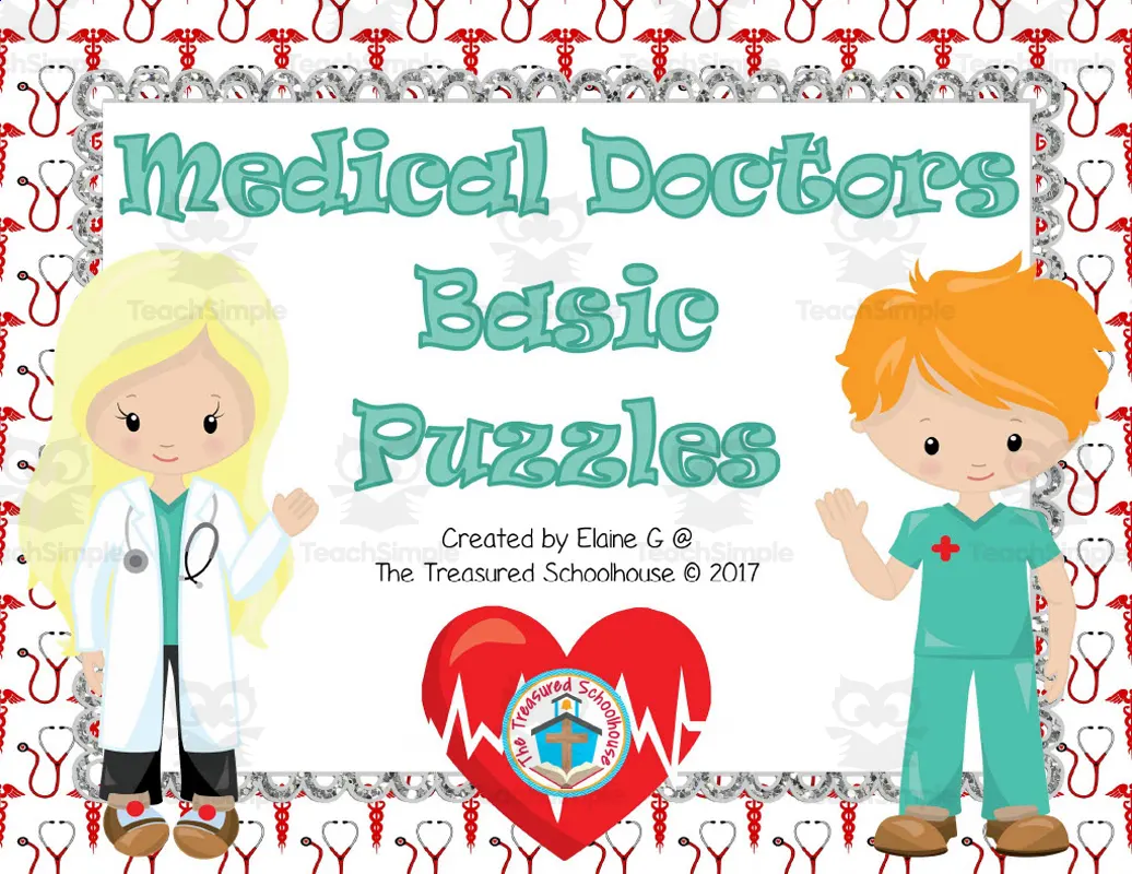 Medical Doctors Basic Puzzles by Teach Simple