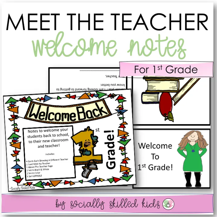 MEET THE TEACHER Welcome Notes For 1st Grade by Teach Simple