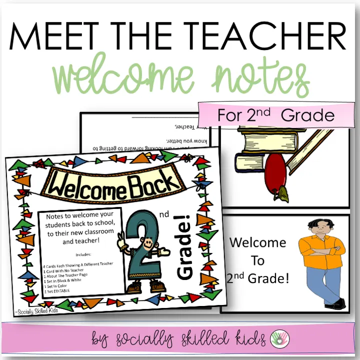 MEET THE TEACHER Welcome Notes For 2nd Grade by Teach Simple