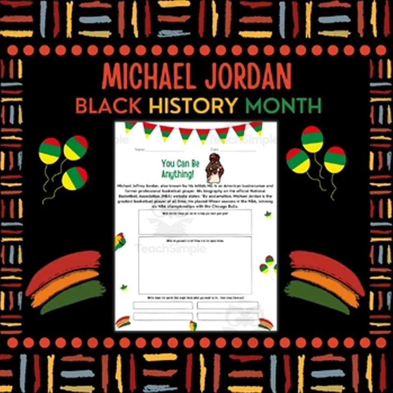 Michael Jordan Biography Reading Black History Month Social Studies by ...