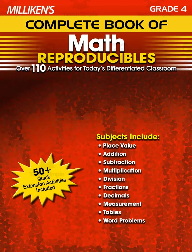Milliken's Complete Book of Math Reproducibles - Grade 4: Over 110 ...