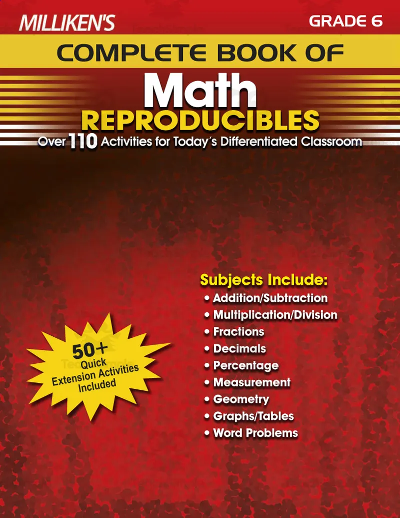 Milliken's Complete Book of Math Reproducibles - Grade 6: Over 110 ...