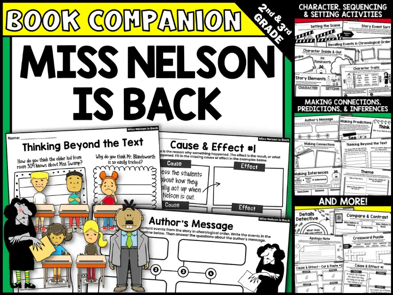Miss Nelson is Back nteractive Read-Aloud Activities by Teach Simple
