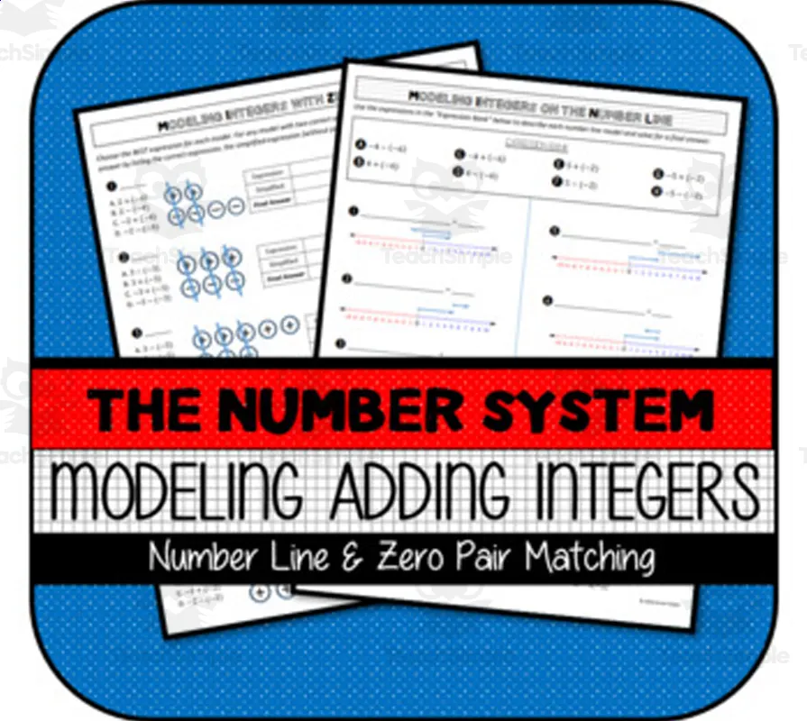 Modeling Integers on Number Line and with Zero Pairs Practice by Teach ...