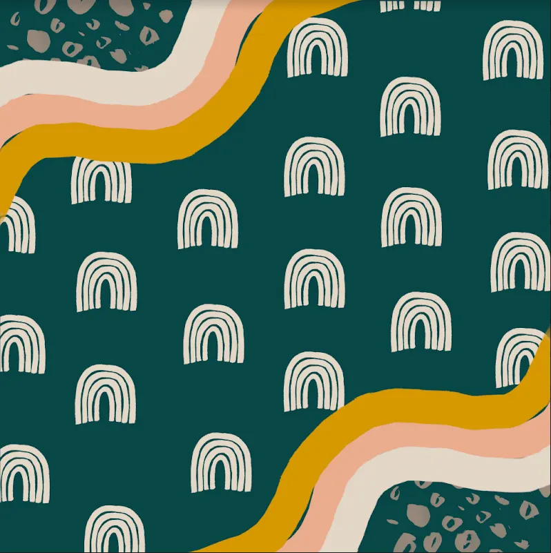 Modern Boho Rainbow Digital Paper by Teach Simple
